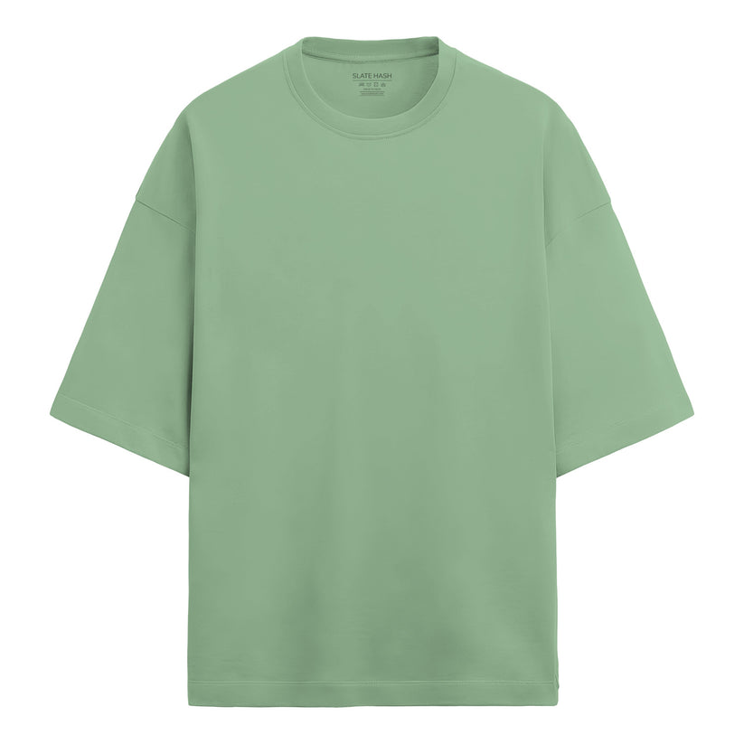 Jade Terry Cotton Oversized T-shirt (280 GSM) – SLATE HASH