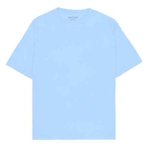 Baby Blue Plain Oversized T-shirt – SLATE HASH